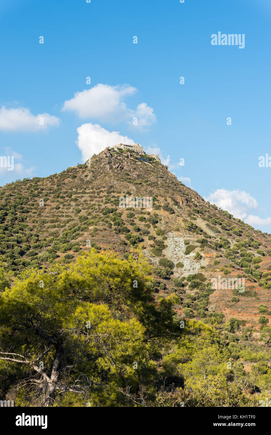 View of Larnaca bay and Nicosia from Stavrovouni monastery on a ...