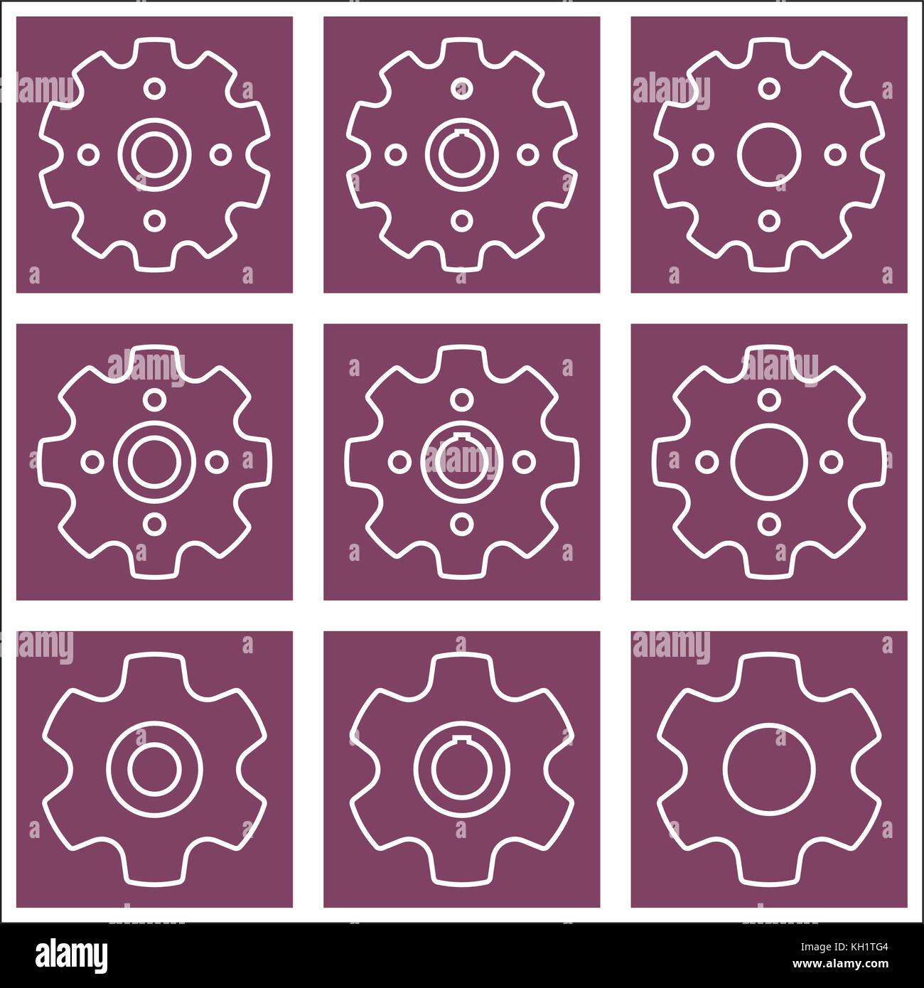 Chain sprockets Stock Vector Images - Alamy