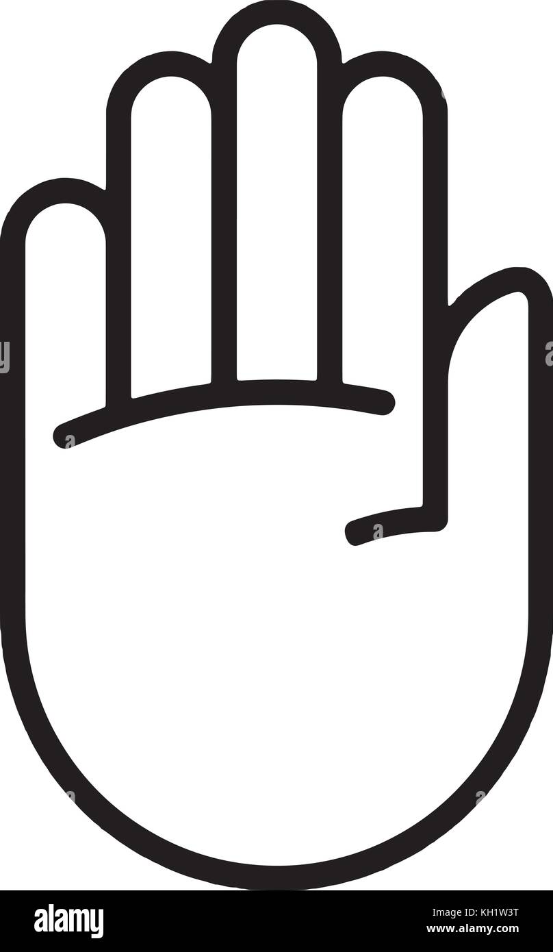 One hand isolated stop Stock Vector Images - Alamy