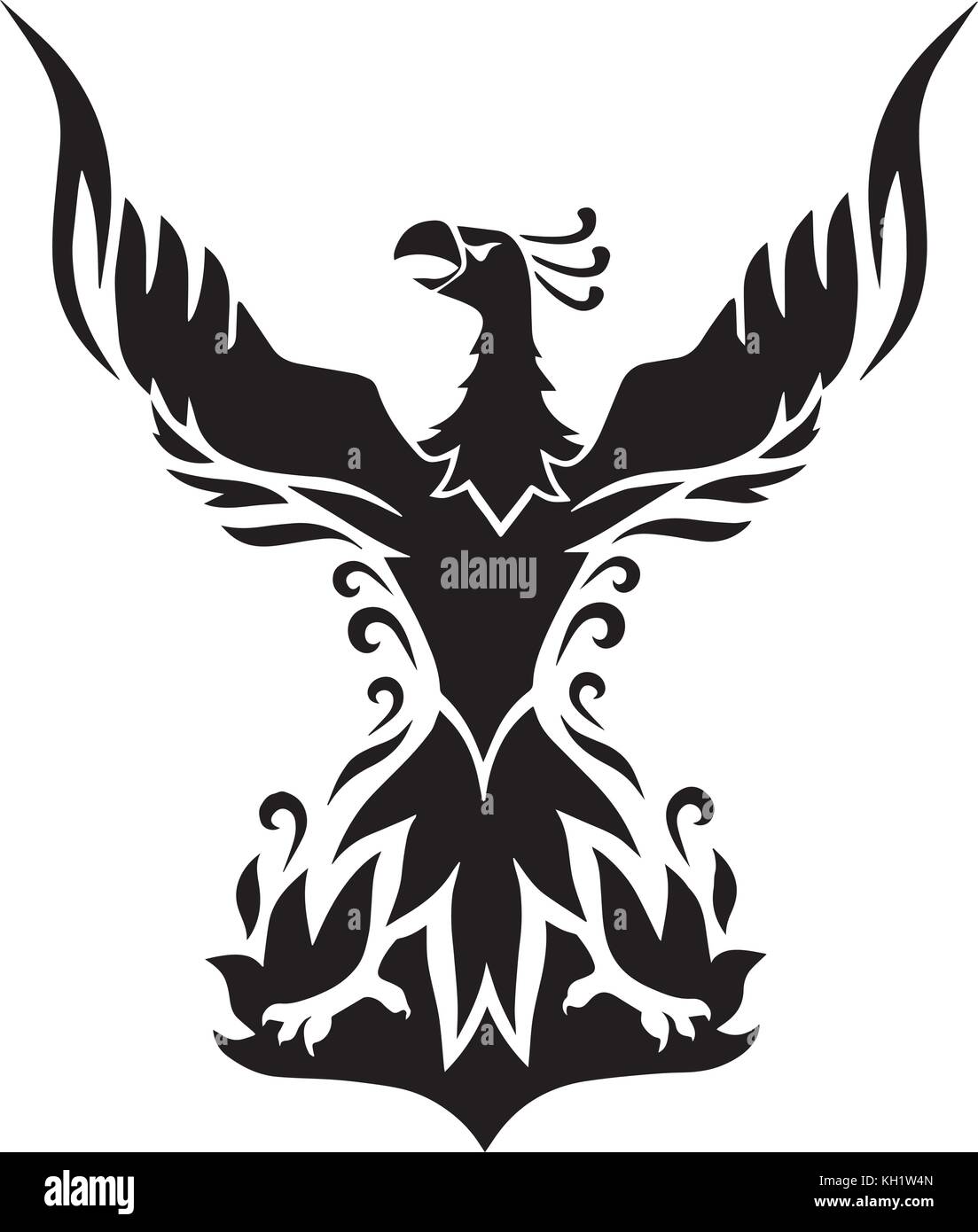 Flying phoenix vector Stock Vector Image & Art - Alamy