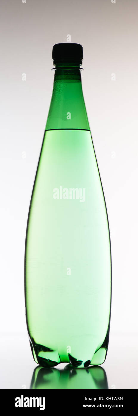 Plastic bottle of water isolated on a white background, France Stock ...