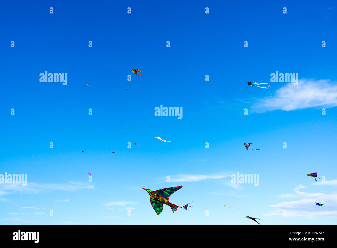 Different kites in the sky Stock Photo - Alamy