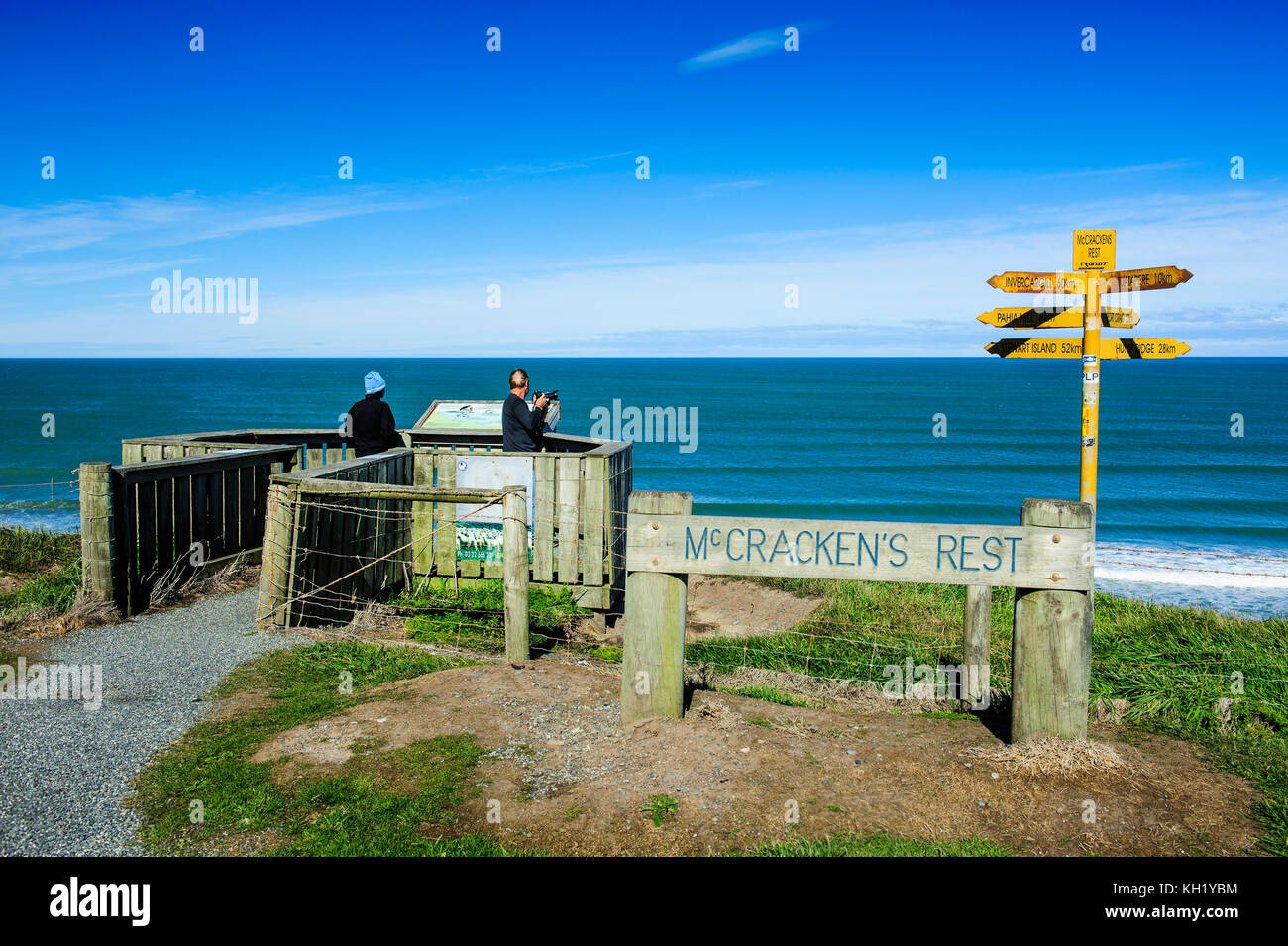 Whalewatching lookout point on Te waewae bay, along the Road from ...