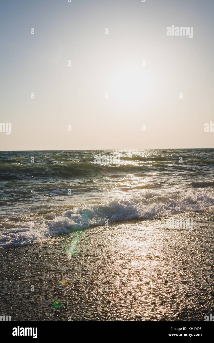 Beautiful sunset on the summer sea Stock Photo - Alamy