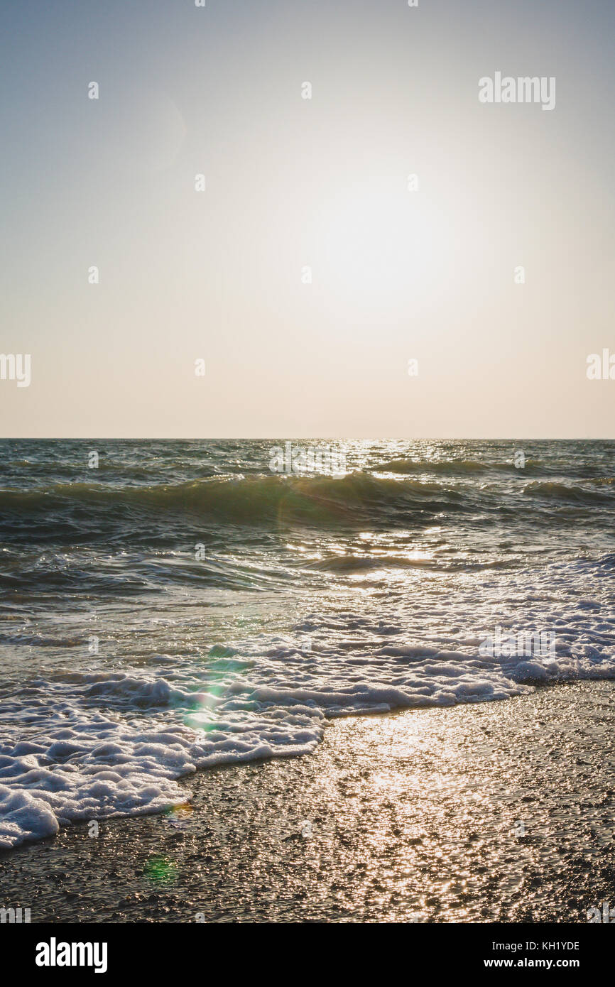 Beautiful sunset on the summer sea Stock Photo - Alamy