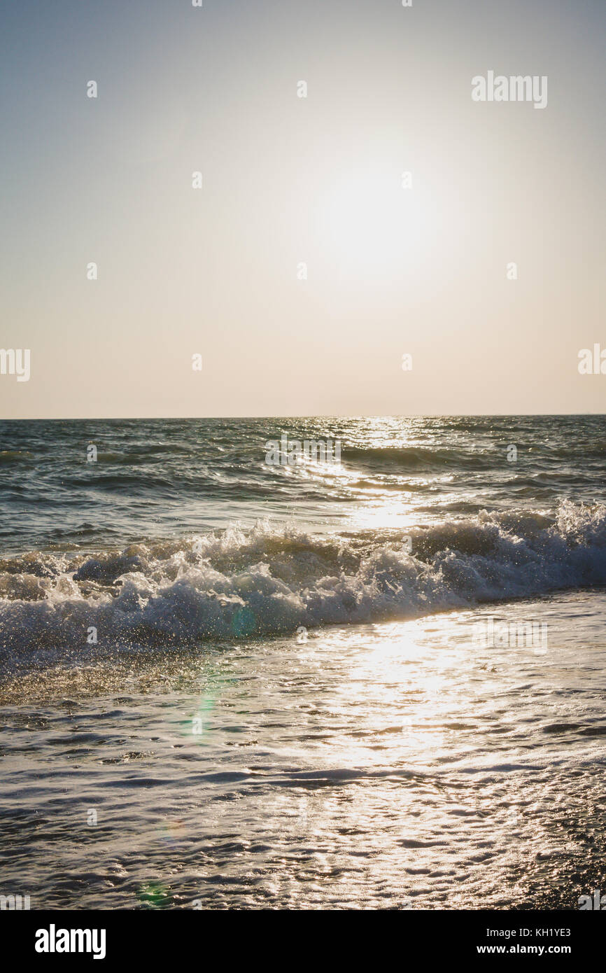 Beautiful sunset on the summer sea Stock Photo - Alamy
