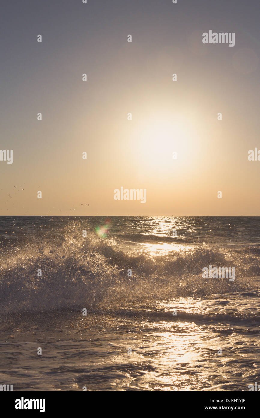 Beautiful sunset on the summer sea Stock Photo - Alamy