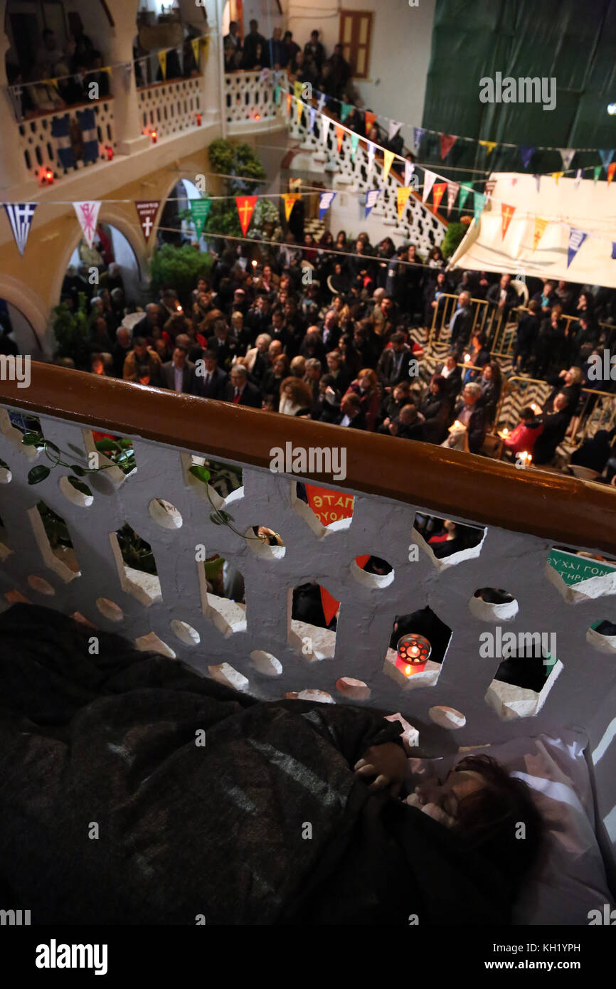Panormitis Monastery, pilgrimage Stock Photo - Alamy