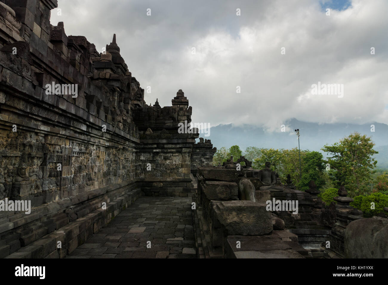 Structure of Borobudur temple in Yogyakarta, Jawa, Indonesia Stock ...