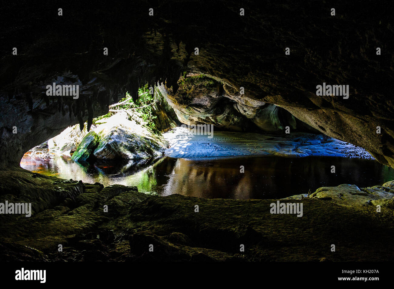 Moria gate arch in the Oparara Basin, Karamea, South Island, New ...