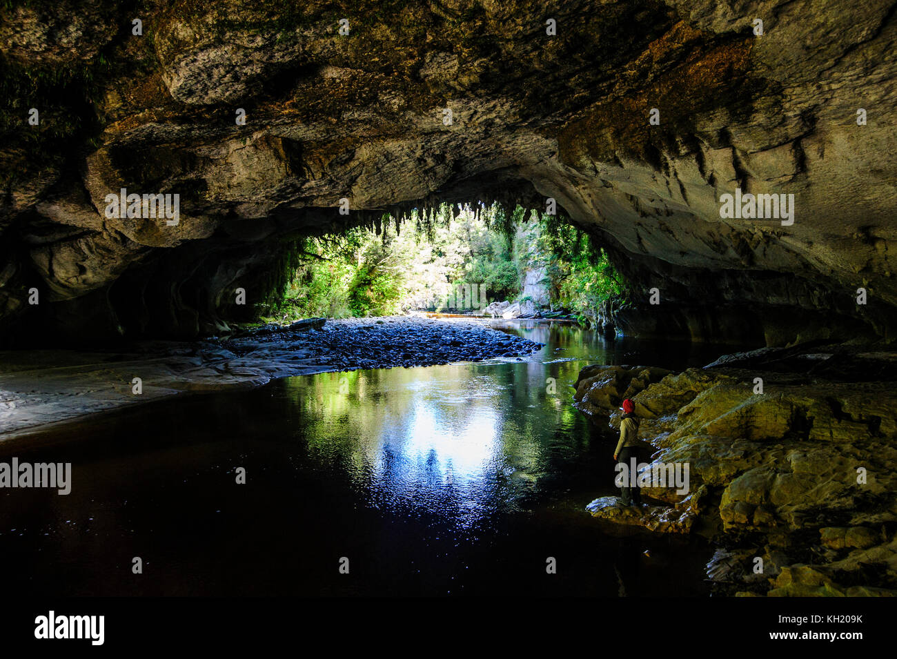 Moria gate arch in the oparara basin hi-res stock photography and ...