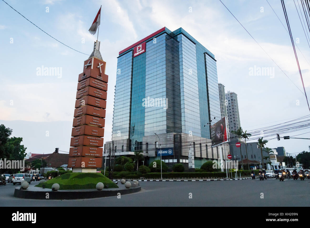 Bandung, Indonesia - October 2017 : Bandung city traffic in the central ...