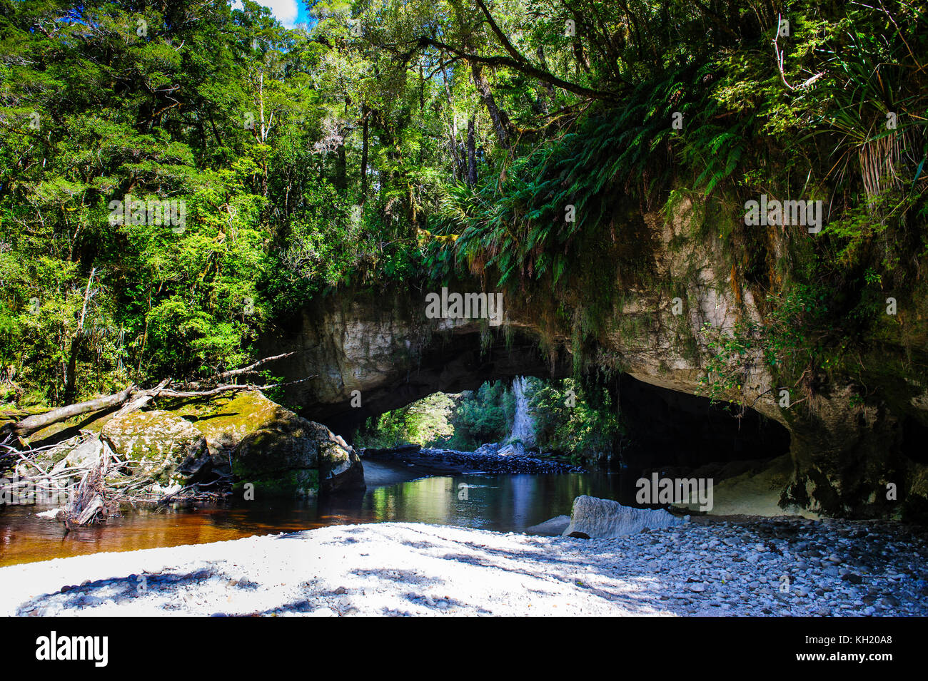 Moria gate arch in the Oparara Basin, Karamea, South Island, New ...