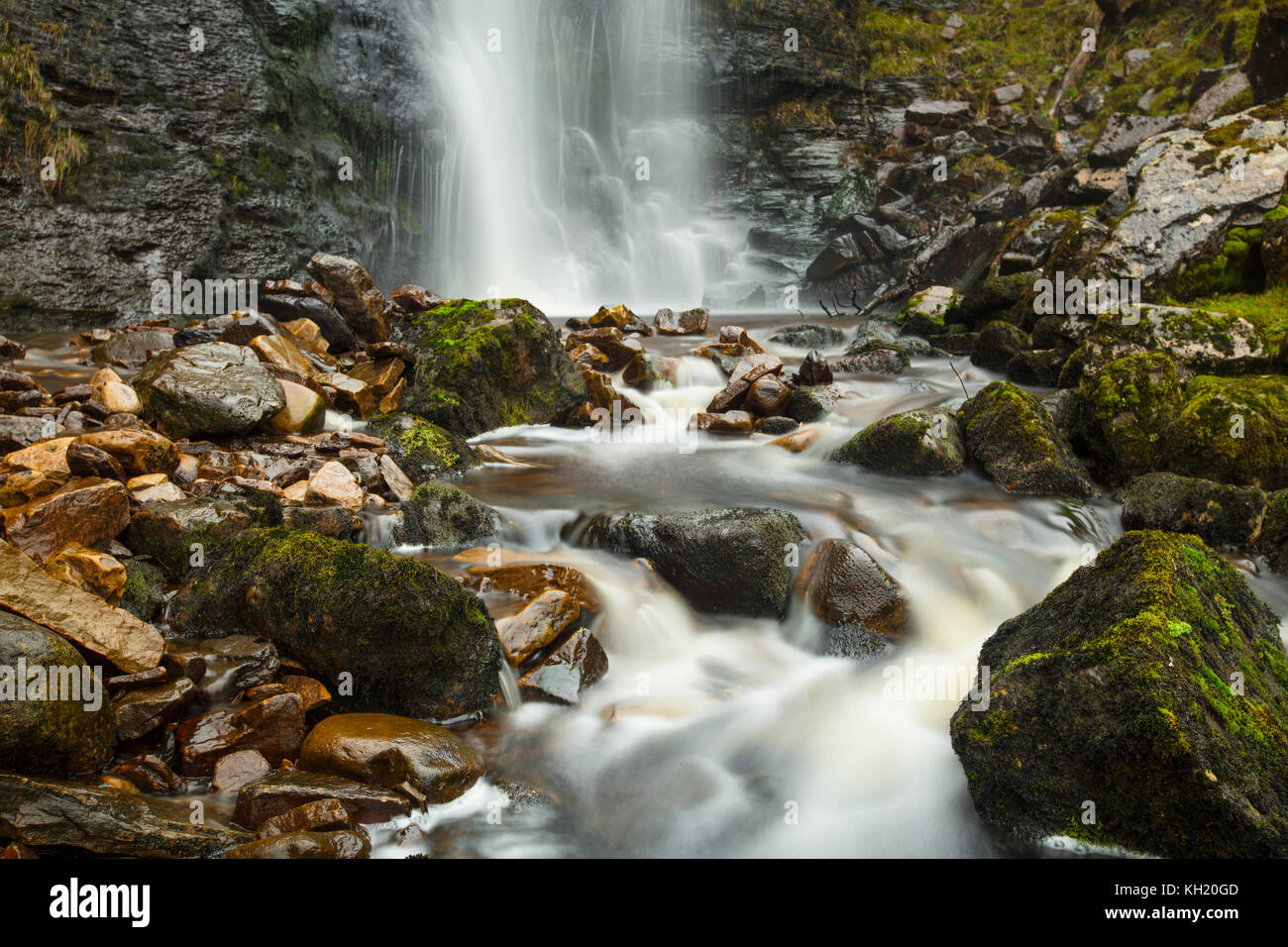 High Force Waterfall (Force Gill) on the slopes of Whernside, Whernside ...