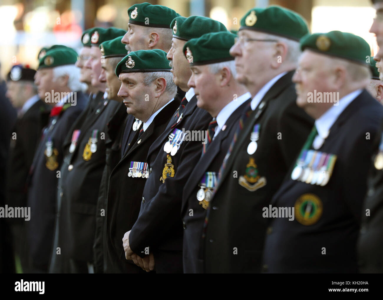 Veterans attend a remembrance sunday service in fort william hi-res ...