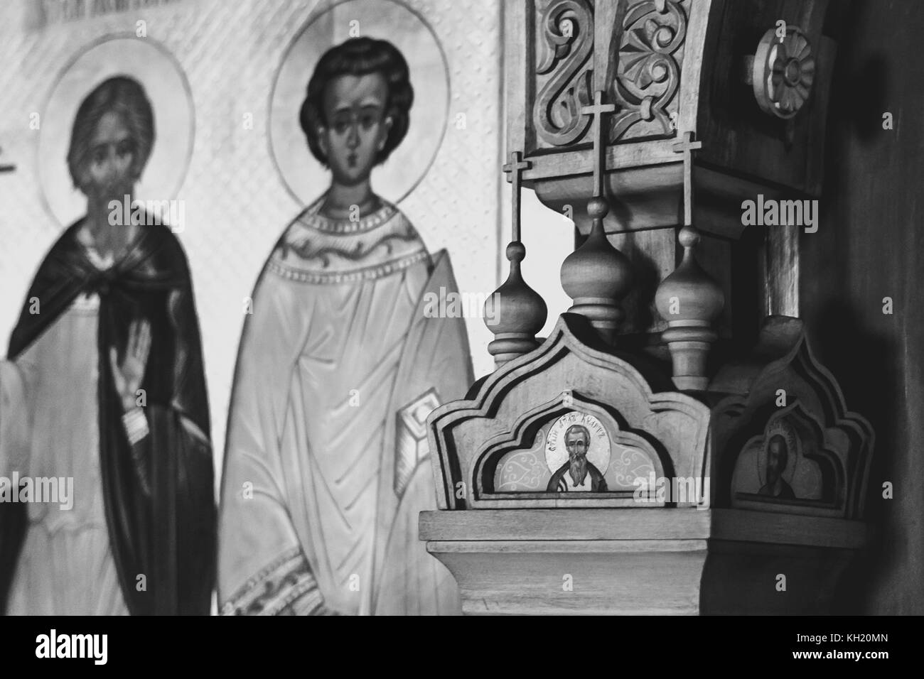 Holy virgin mary orthodox Black and White Stock Photos & Images - Alamy