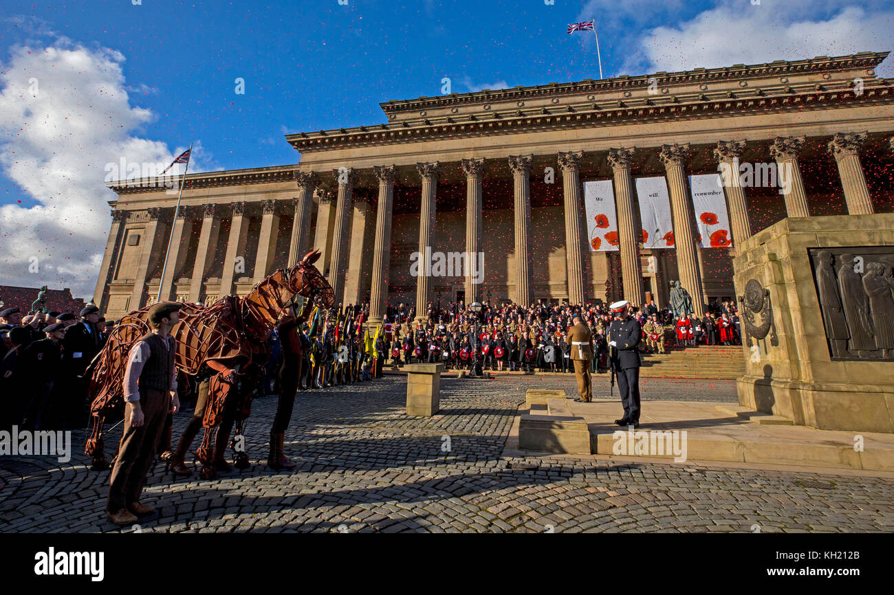 A Remembrance Sunday service at St George's Hall in Liverpool, as ...