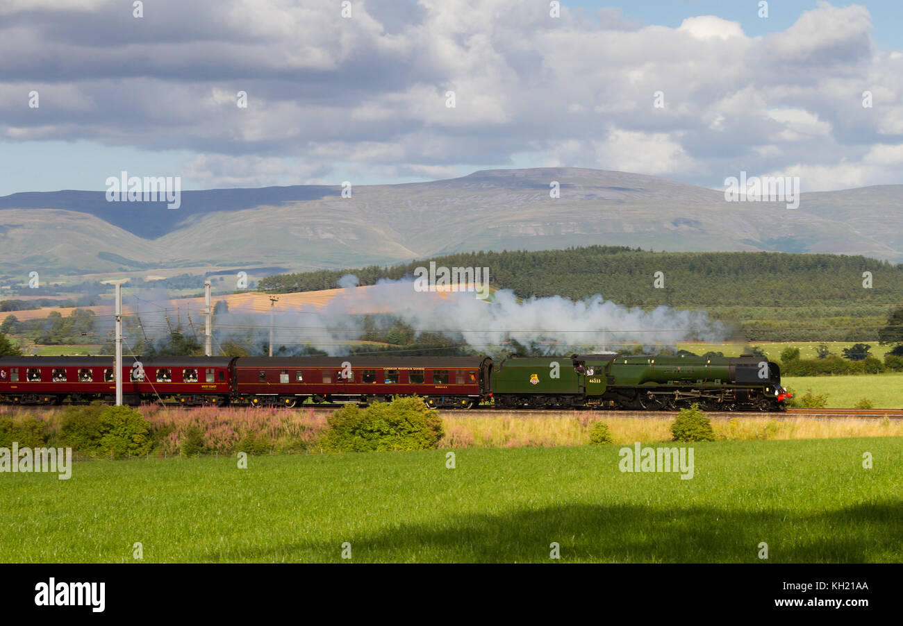 Preserved steam locomotive Duchess of Sutherland is pictured in Clifton ...