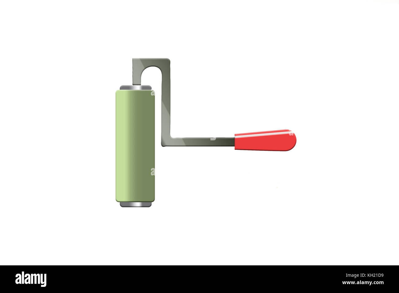 Paint roller illustration on Cut Out Stock Images & Pictures - Alamy