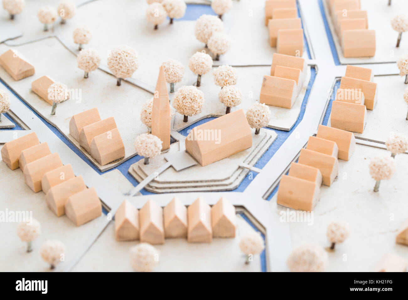 Model of a small village with row houses and homes Stock Photo - Alamy