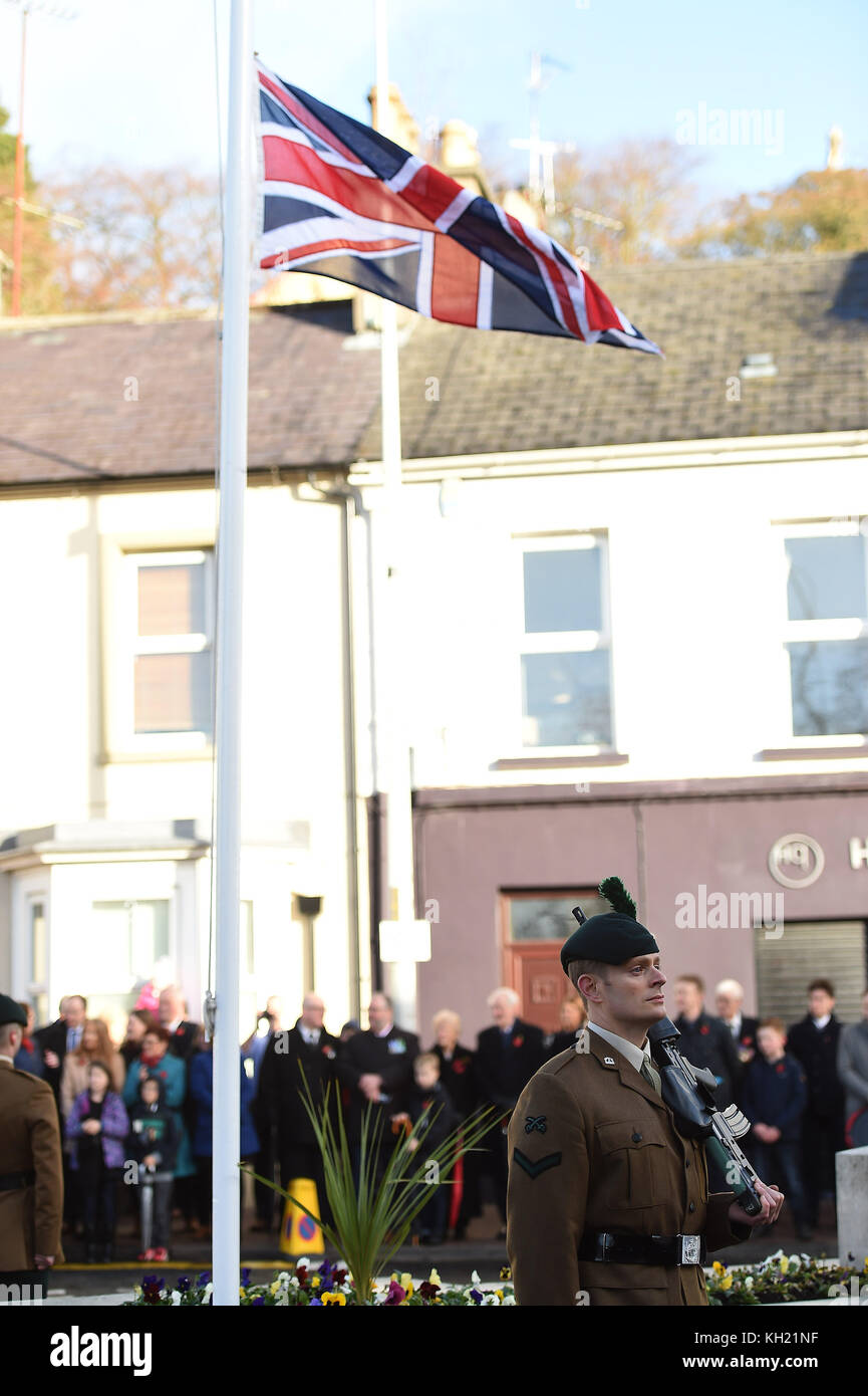 Soldiers march during events to remember the 12 victims of the IRA's ...