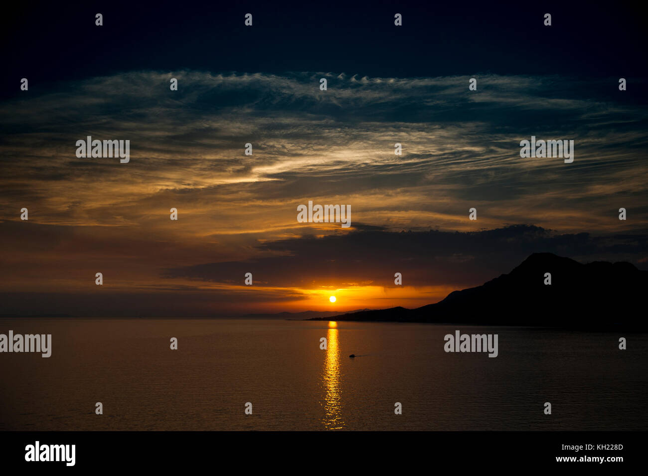 beautiful sunset in Croatia Stock Photo - Alamy