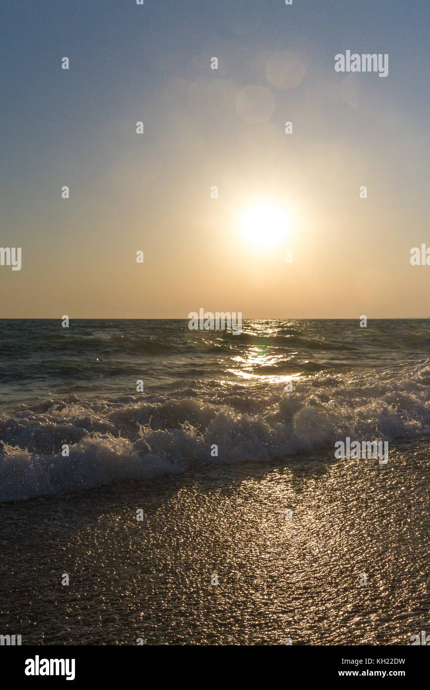 Beautiful sunset on the summer sea Stock Photo - Alamy