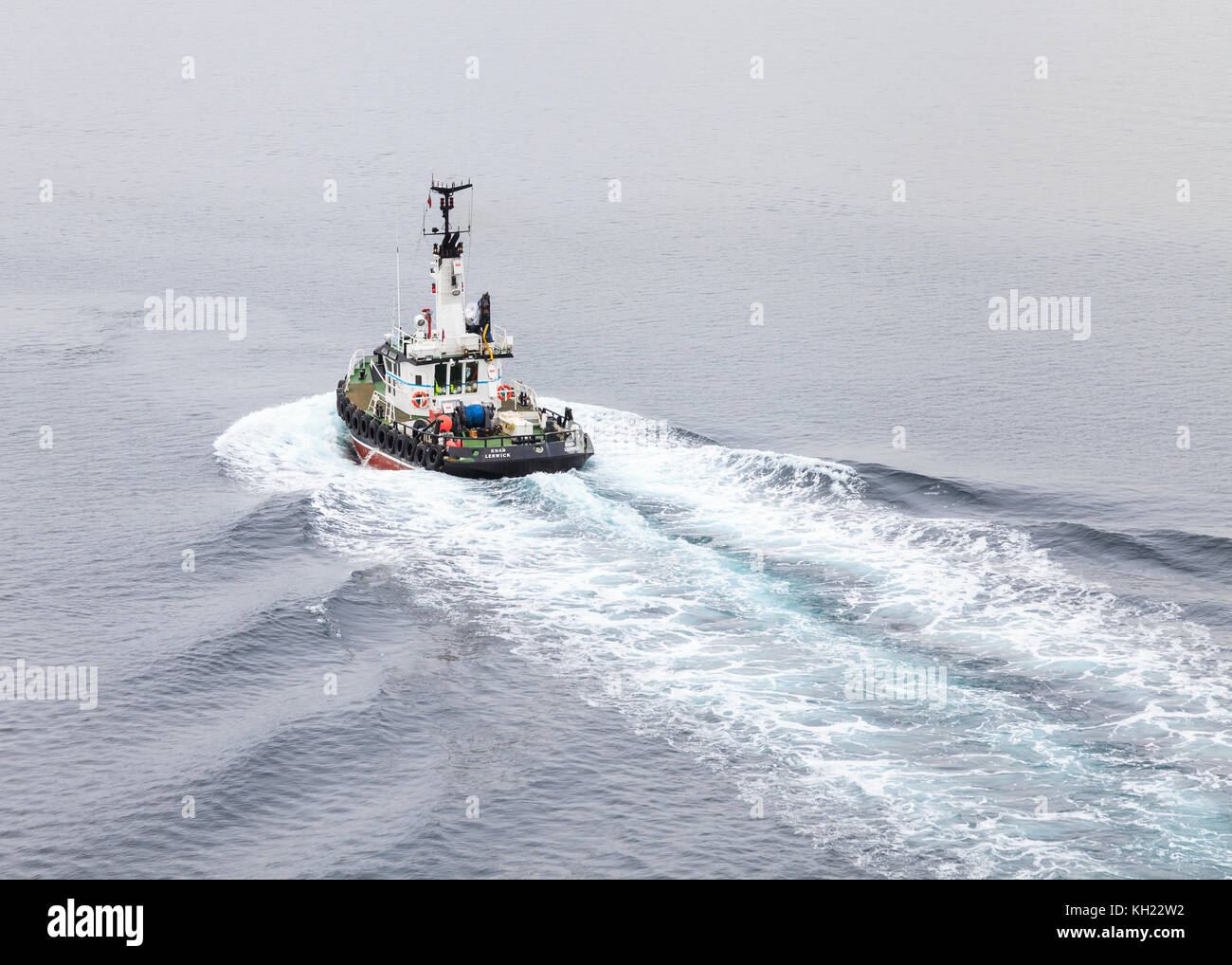 The Lerwick pilot boat, Knab, off the Shetland Islands, Scotland Stock ...