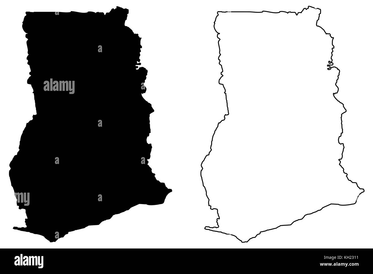 Ghana map vector illustration, scribble sketch Republic of Ghana Stock ...