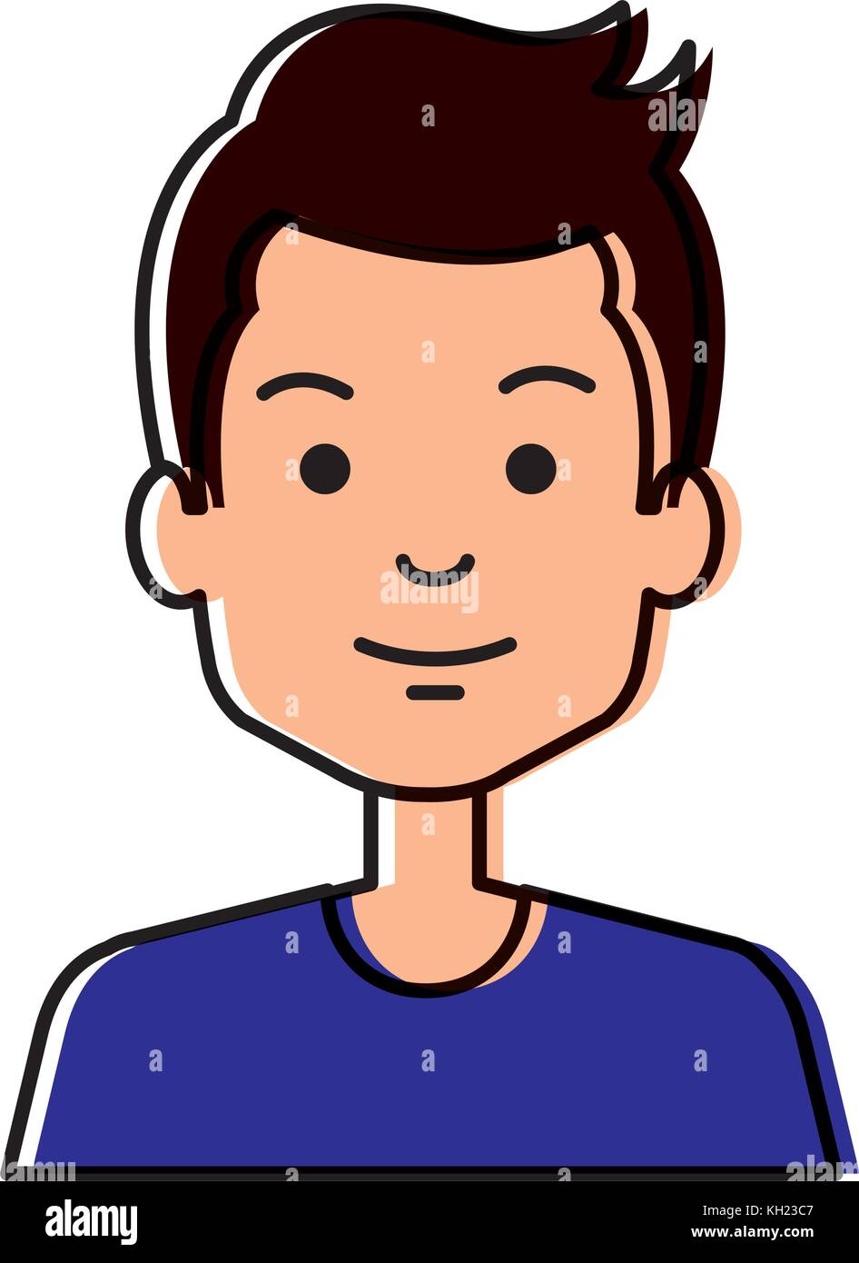 young man avatar character vector illustration design Stock Vector ...