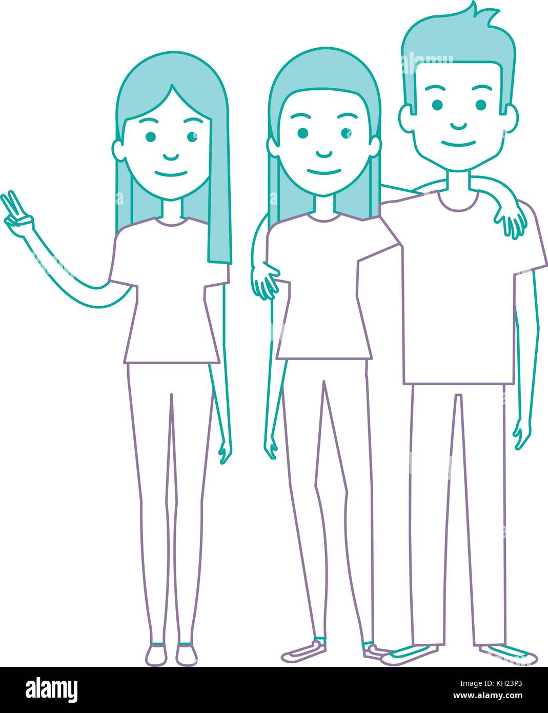 group of persons avatars characters vector illustration design Stock ...