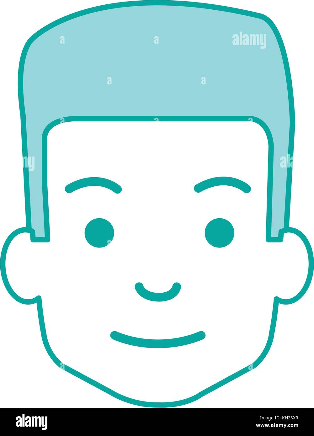young man head avatar character vector illustration design Stock Vector ...