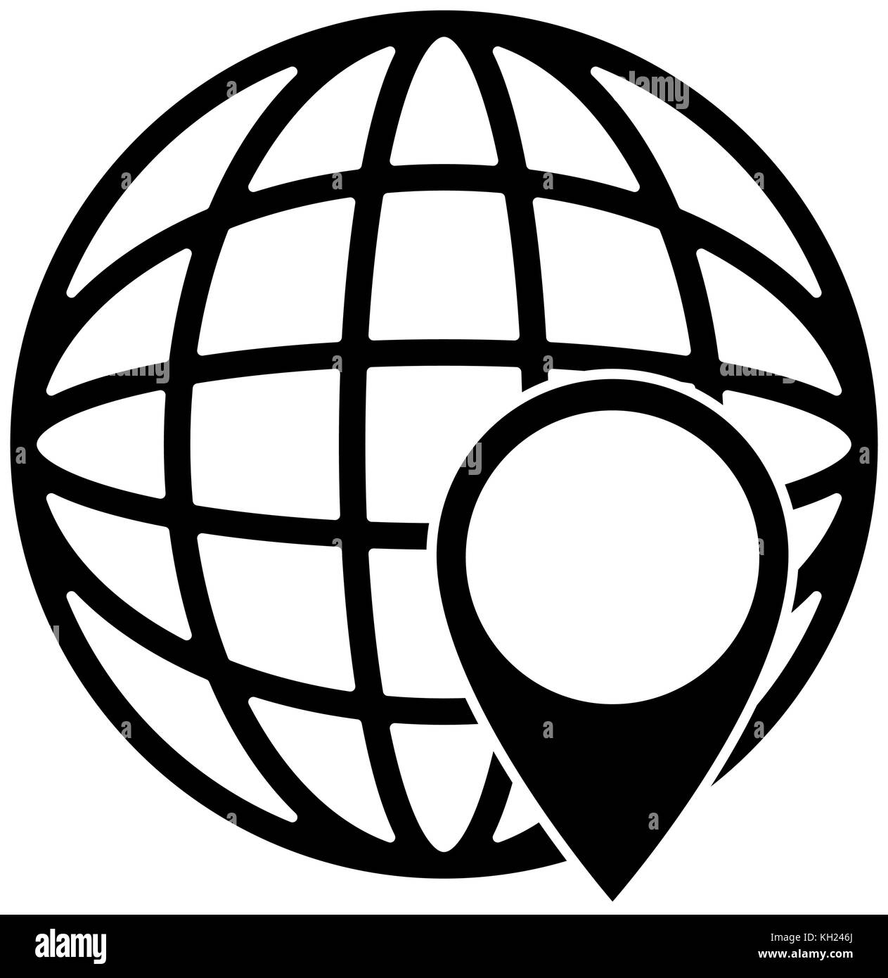 world planet earth with pin pointer Stock Vector Image & Art - Alamy