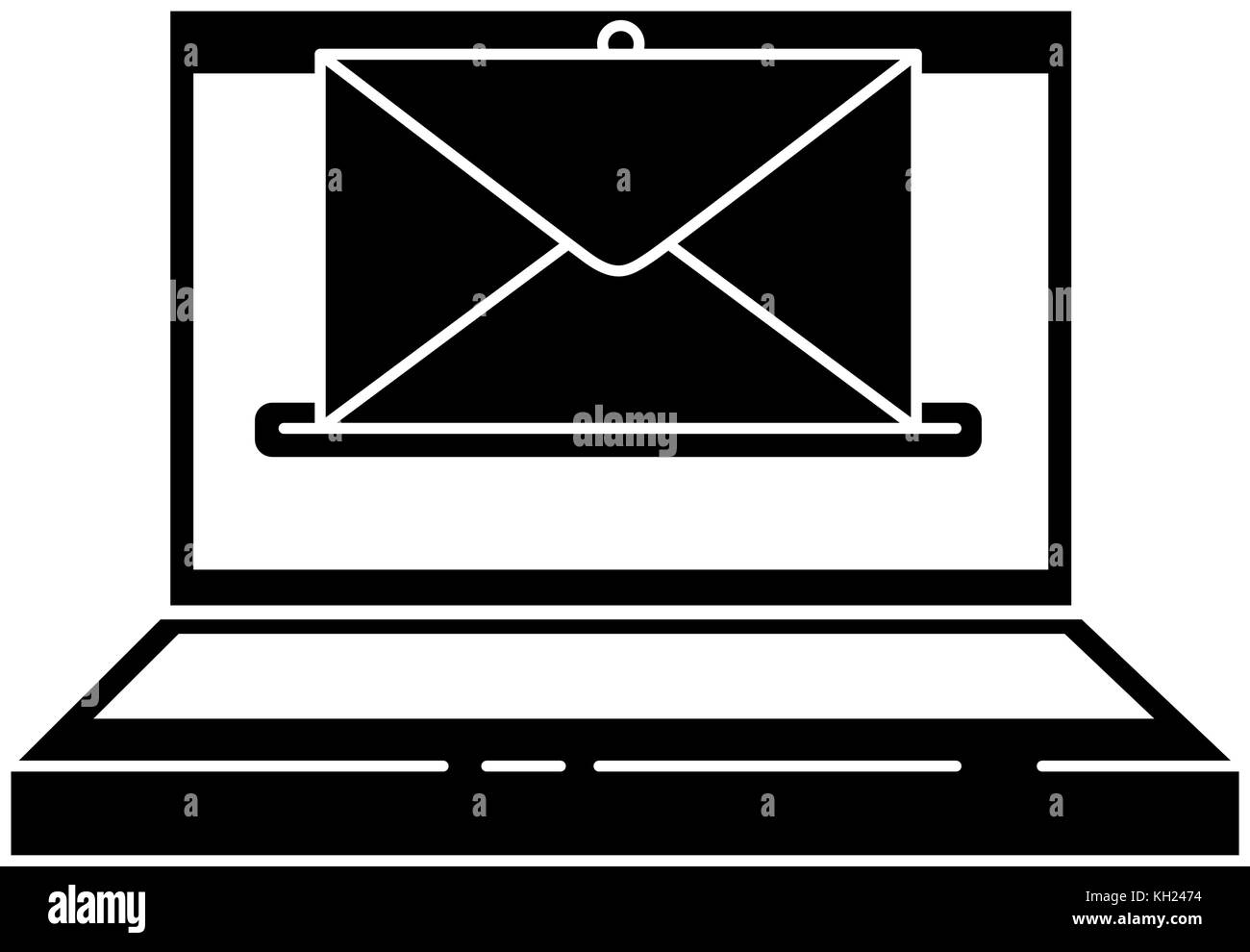 laptop computer with envelope Stock Vector Image & Art - Alamy