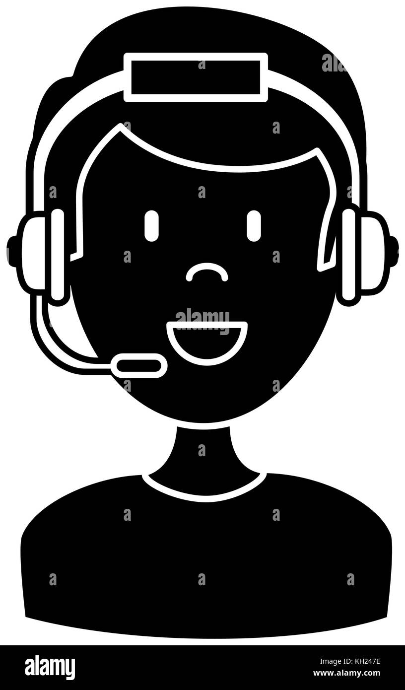 male call center agent Stock Vector Image & Art - Alamy