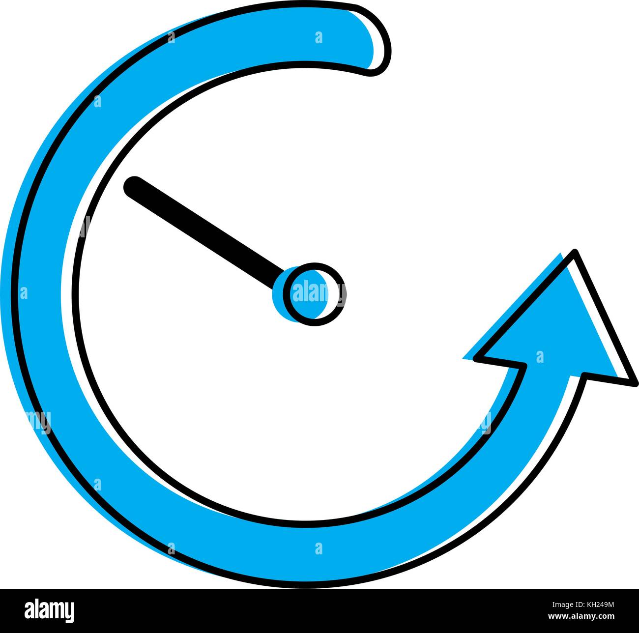 time with arrow around Stock Vector Image & Art - Alamy