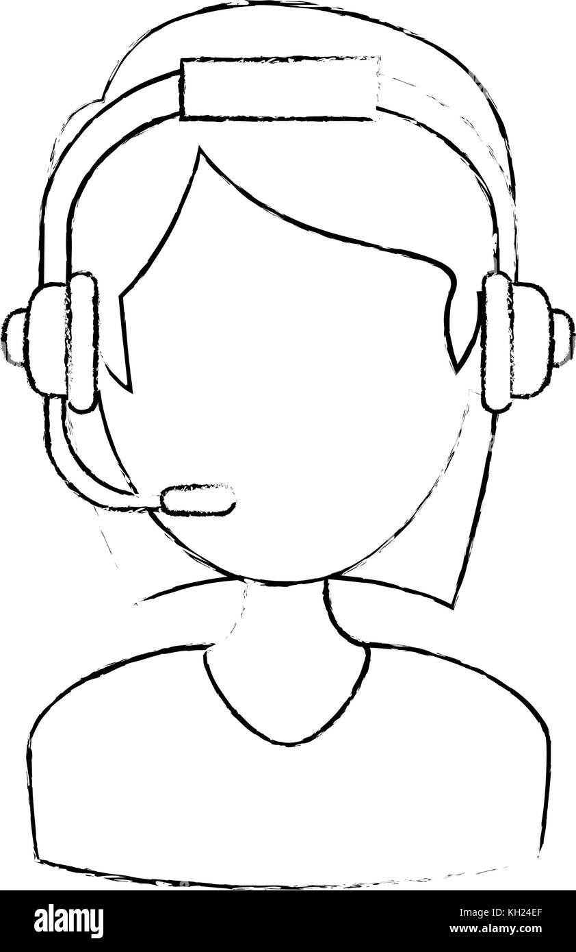 female call center agent Stock Vector Image & Art - Alamy