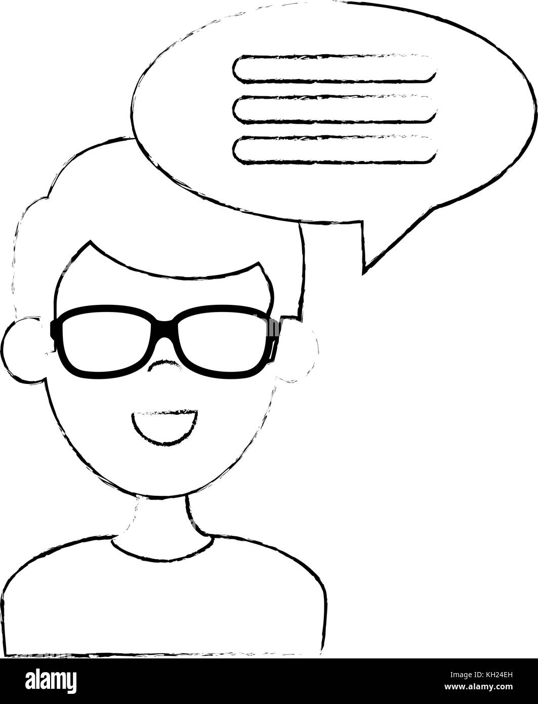 man with speech bubble Stock Vector Image & Art - Alamy