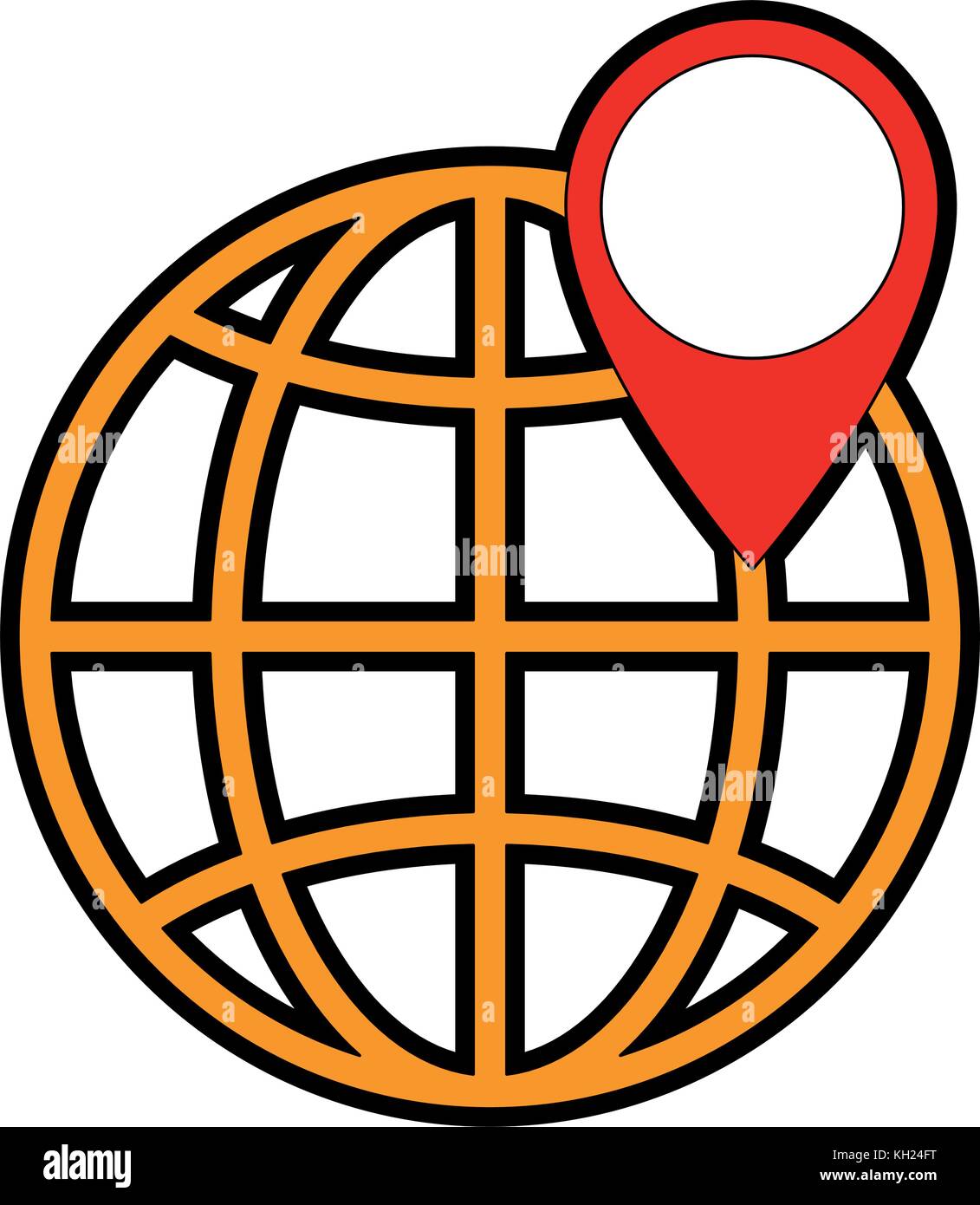world planet earth with pin pointer Stock Vector Image & Art - Alamy