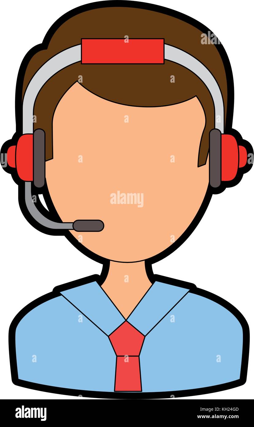 male call center agent Stock Vector Image & Art - Alamy