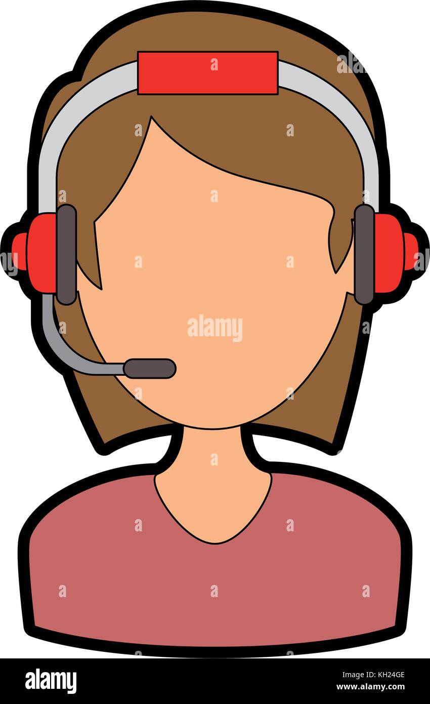 female call center agent Stock Vector Image & Art - Alamy