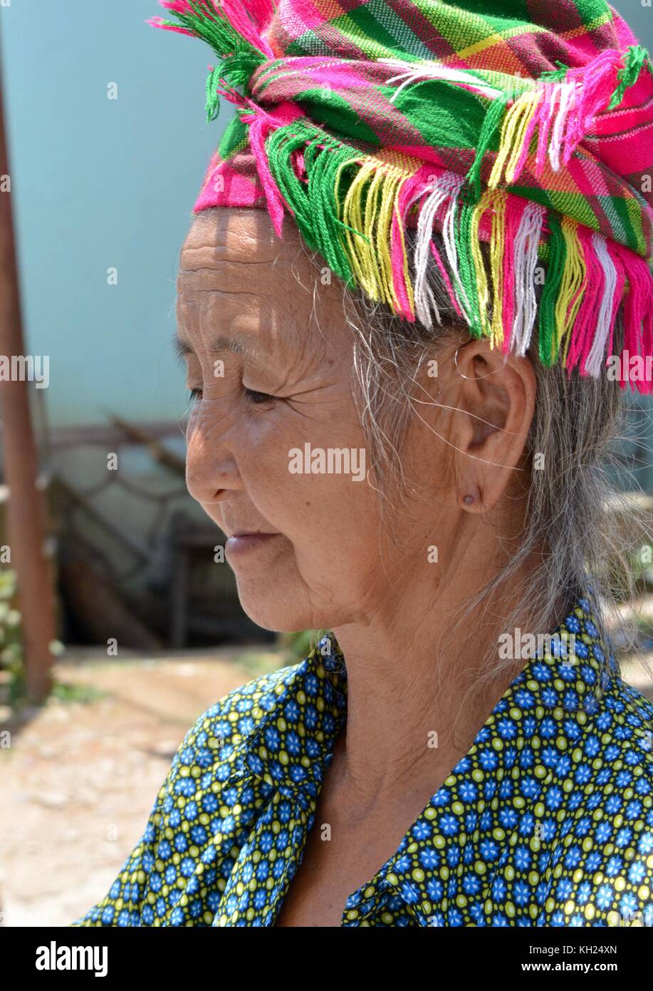Laos headdress hi-res stock photography and images - Alamy