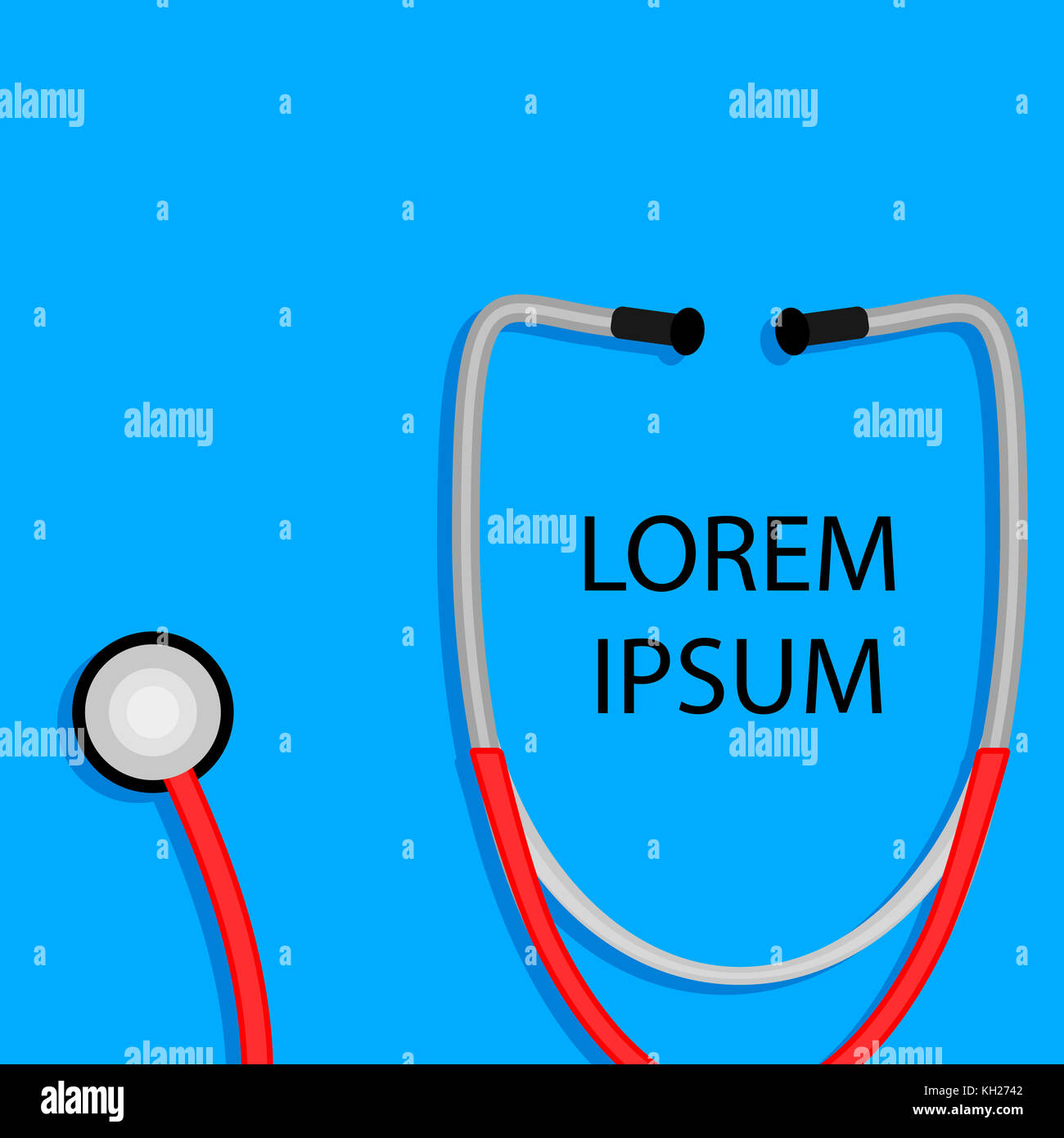 Medical poster with stethoscope for hospital. Medical flyer and vector ...