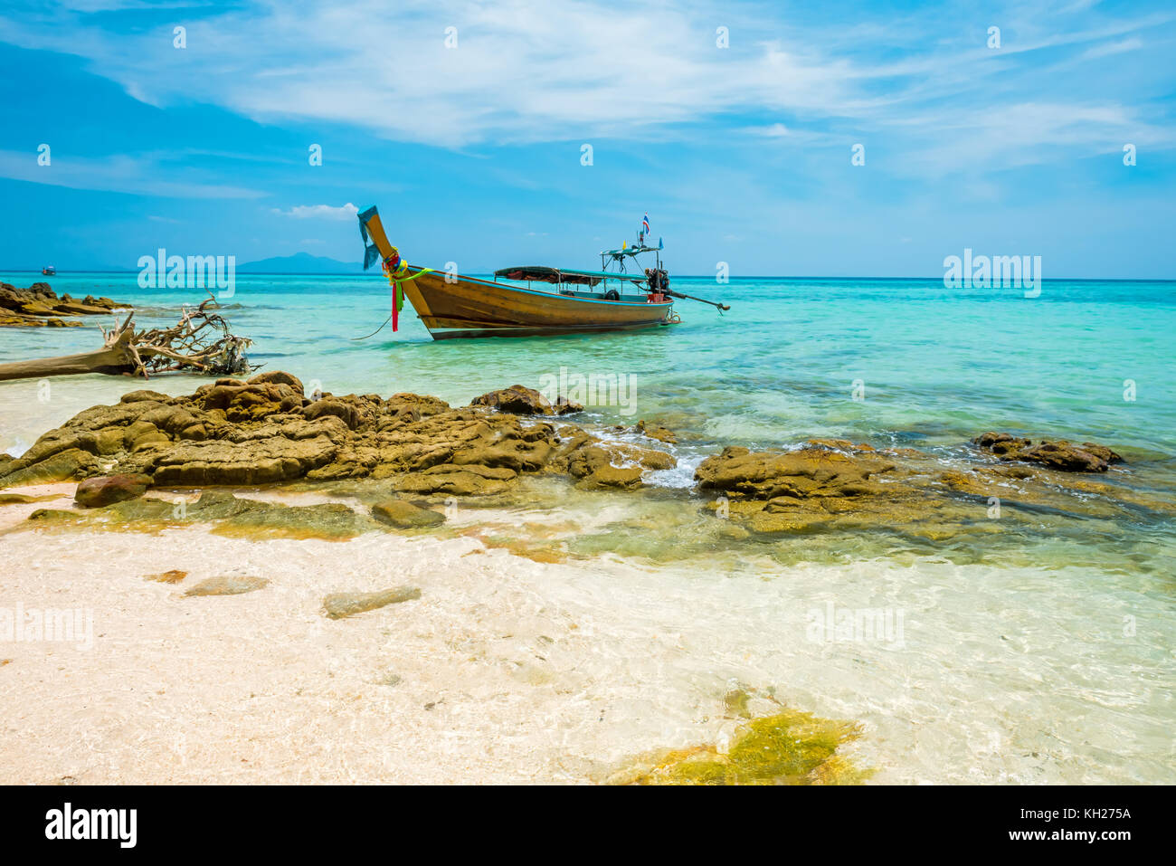 Koh Bamboo island bay, longtail, Thailand Stock Photo - Alamy