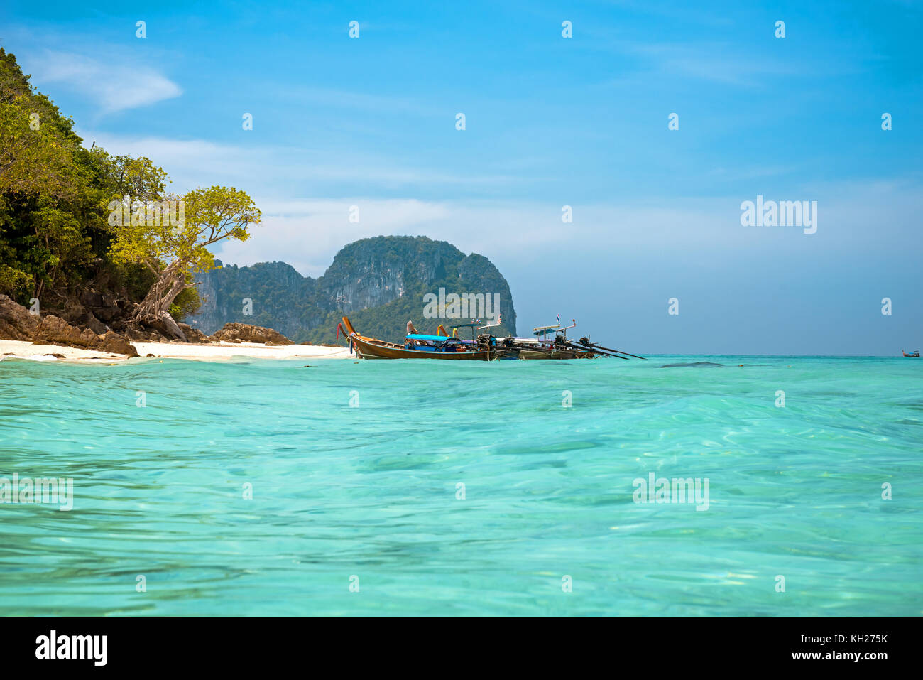 Koh Bamboo island bay, longtail, Thailand Stock Photo - Alamy