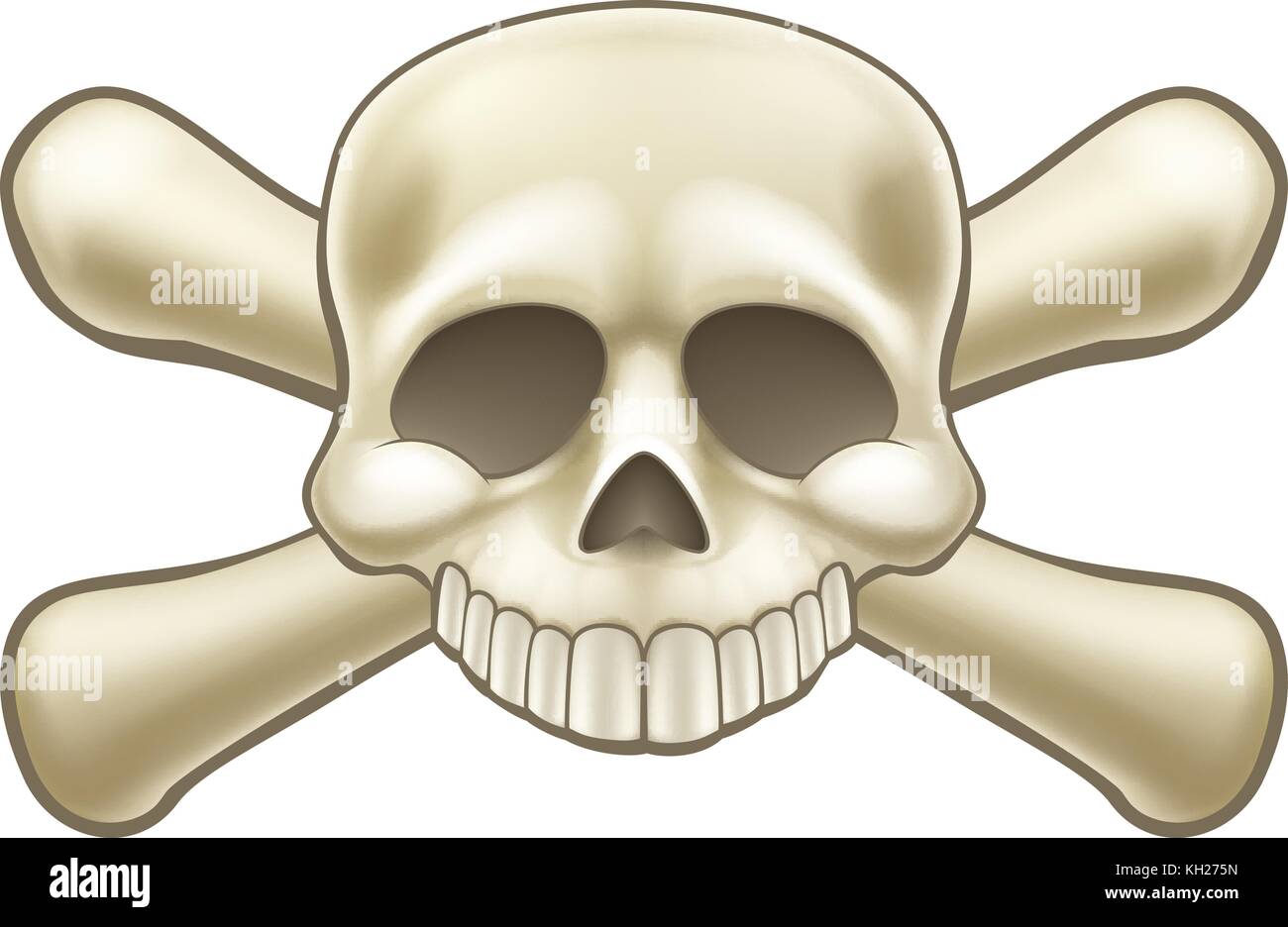 Skull and Crossbones Pirate Cartoon Stock Vector Image & Art - Alamy