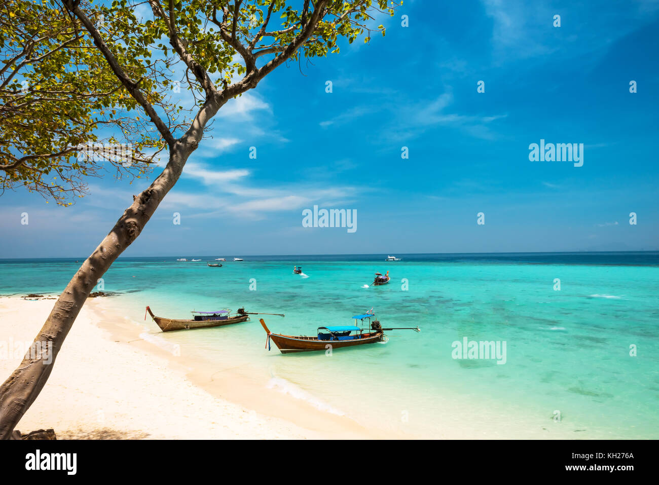 Koh Bamboo island bay, longtail, Thailand Stock Photo - Alamy