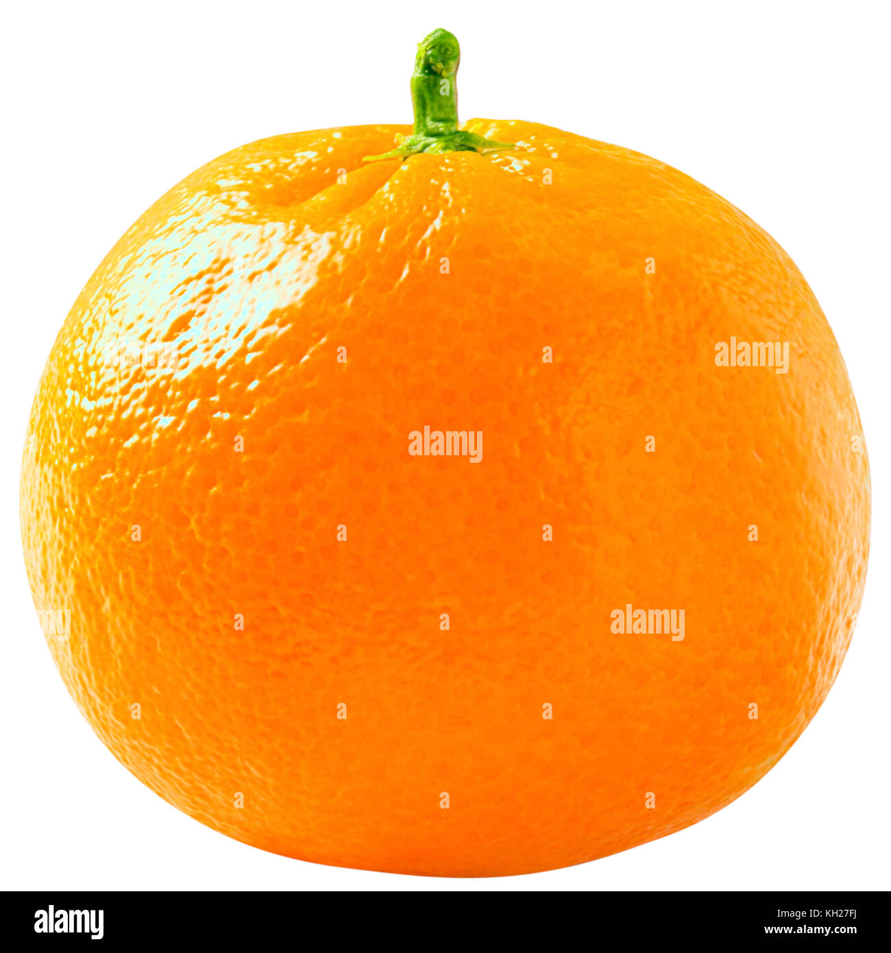 Isolated fruits. One mandarin on white background with clipping path as ...