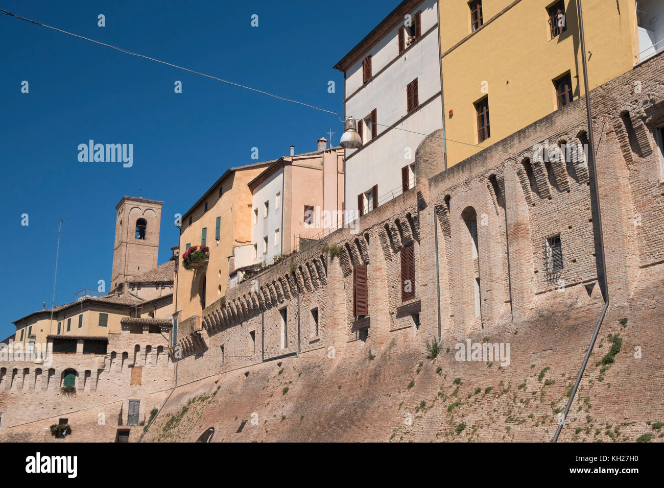 Jesi (Ancona, Marches, Italy): typical buildings along the historic ...