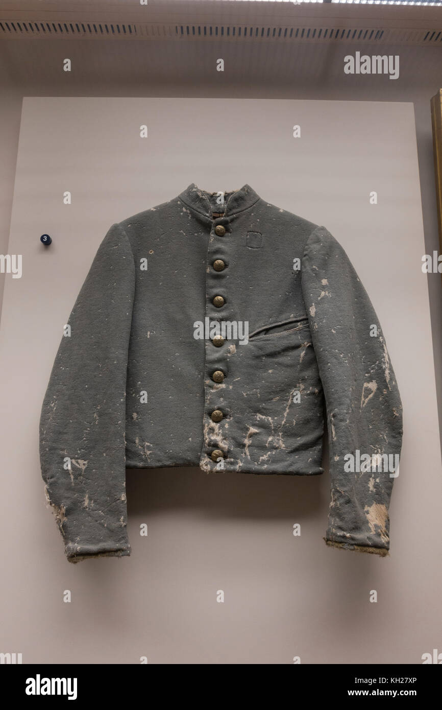 A bullet damaged Shell Jacket (c. 1861), National Civil War Museum ...